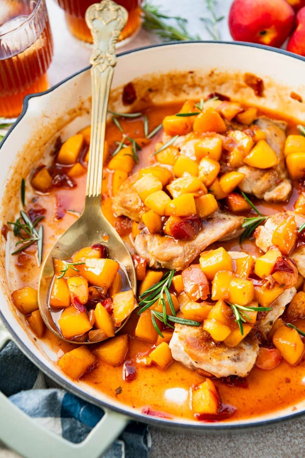 One-Skillet Peach Chicken