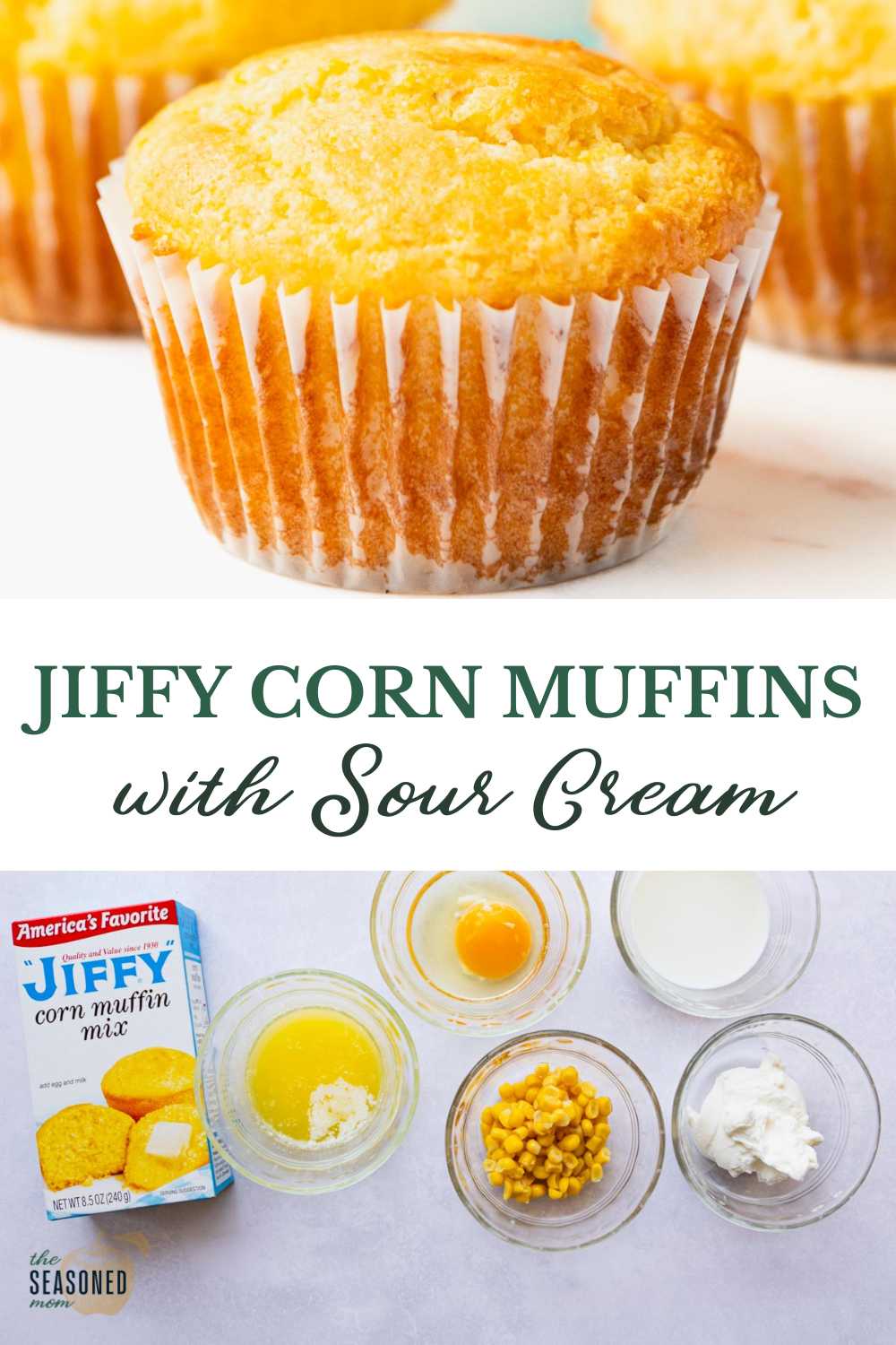 Moist Jiffy Corn Muffins with Sour Cream