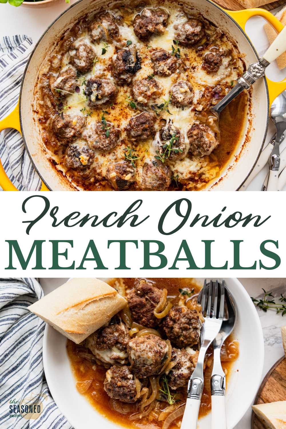 French Onion Soup Meatballs - The Seasoned Mom